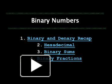 PPT – Binary%20Numbers PowerPoint presentation | free to download - id ...