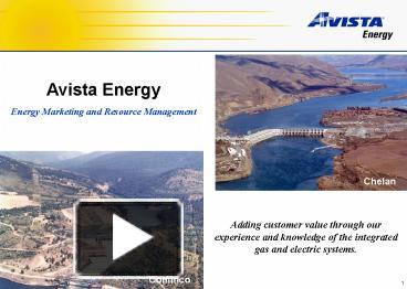 Avista Energy presentation | free to view