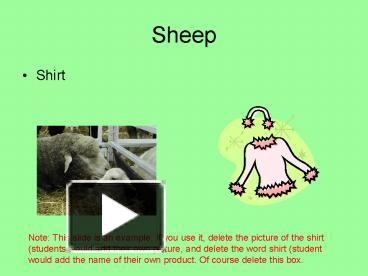 PPT – Sheep PowerPoint presentation | free to view - id: fe78d-ZDc1Z