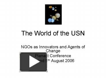 The World of the USN presentation | free to view
