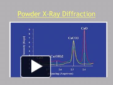 Powder XRay Diffraction presentation | free to view