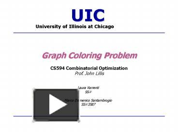 Graph Coloring Problem presentation | free to download