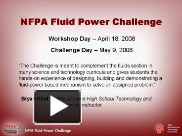 PPT – NFPA Fluid Power Challenge PowerPoint presentation | free to view ...