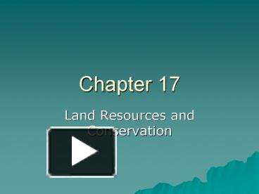 Land Resources and Conservation presentation | free to view